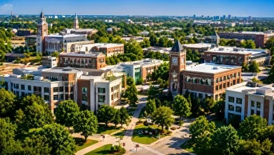 University Charlotte aerial mixed-use district
