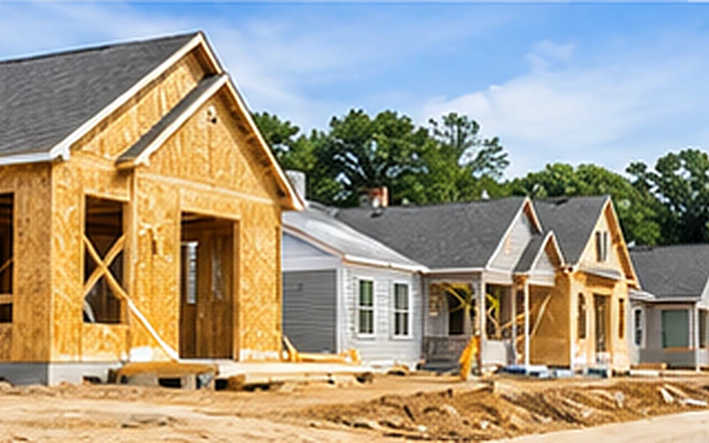 Residential houses under construction